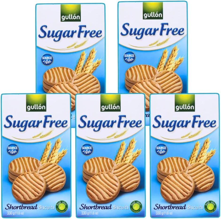 GULLON SUGAR FREE SHORTBREAD BISCUITS (5x330g) - No Sugar Added, Sugar ...