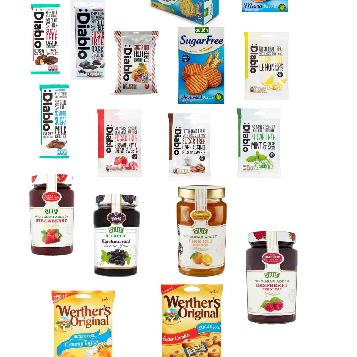 Mega Snack & Treat Hamper-Sugar Free with 20 Selected Delights [Biscui ...