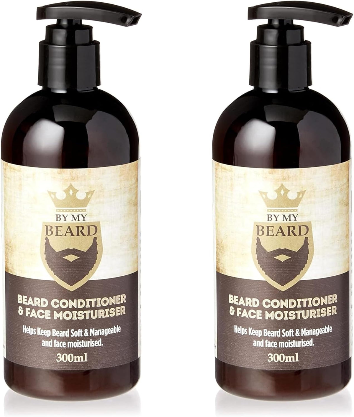 2 x By My Beard Conditioner & Face Moisturiser 300ml, Pack Of 2, Get a ...