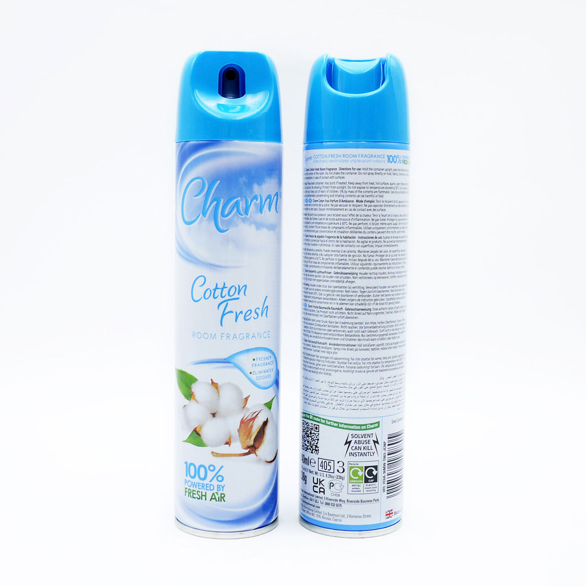 Charm Air Freshener Cotton Fresh Room Fragrance Aerosol 240ml NON FLAM ...