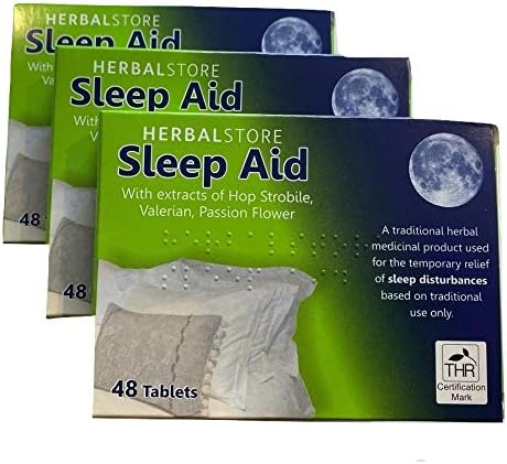 Sleep Aid Tablets Herbal Store 3 x 48 Traditional Insomnia Medicine Re ...
